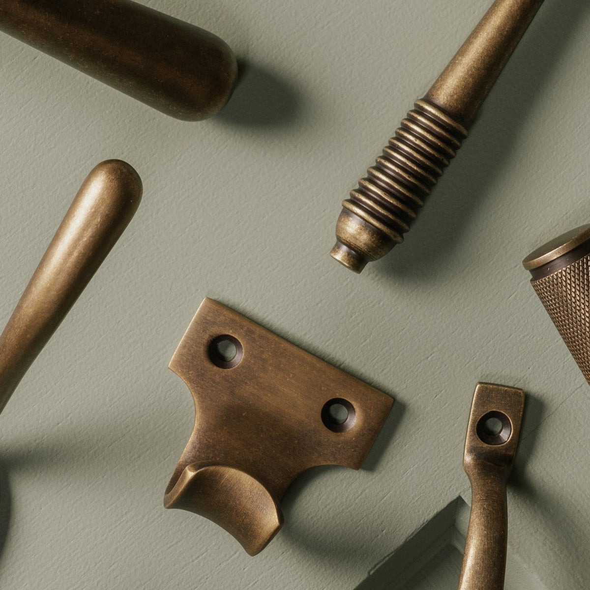New Burnished Brass Hardware – Hand Forged