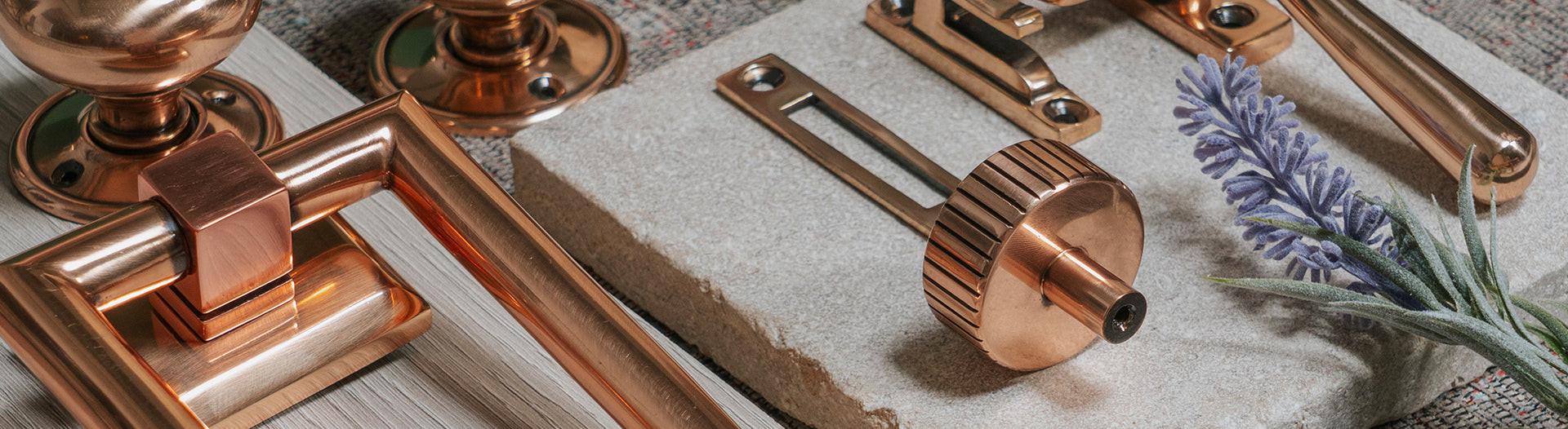 Polished Bronze Door, Window & Cabinet Hardware – Hand Forged